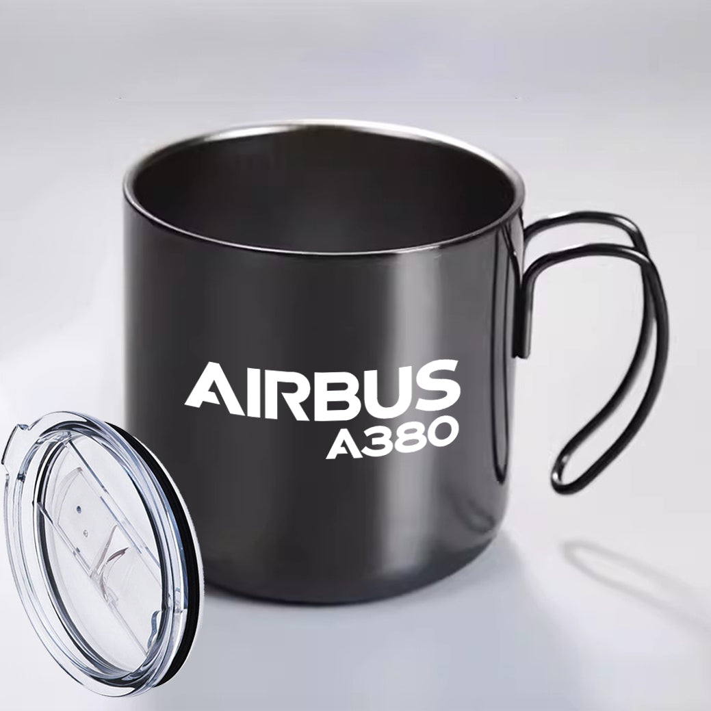 Airbus A380 & Text Designed Stainless Steel Portable Mugs – Aviation Shop