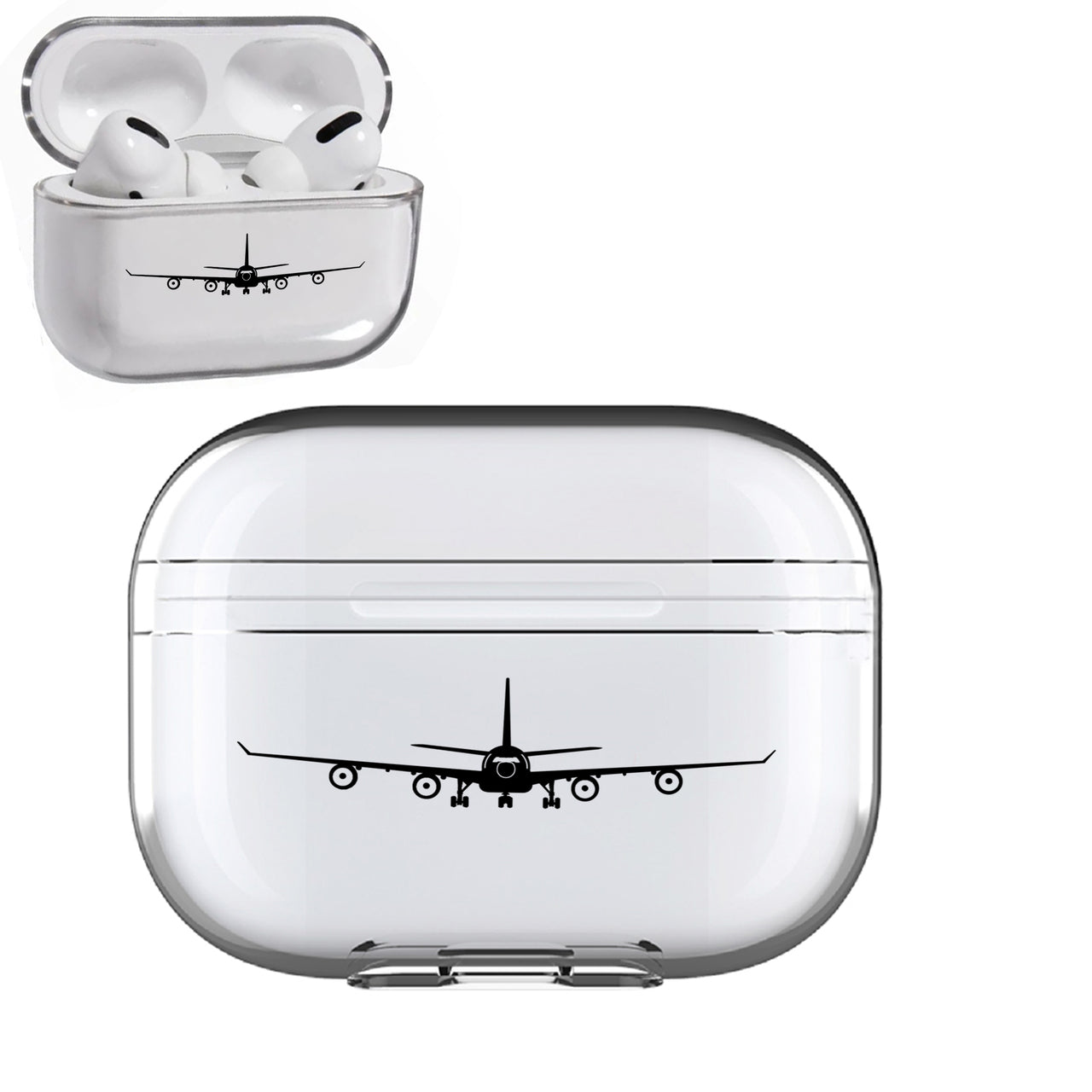 Airbus A340 Silhouette Designed Transparent Earphone AirPods "Pro" Cas ...