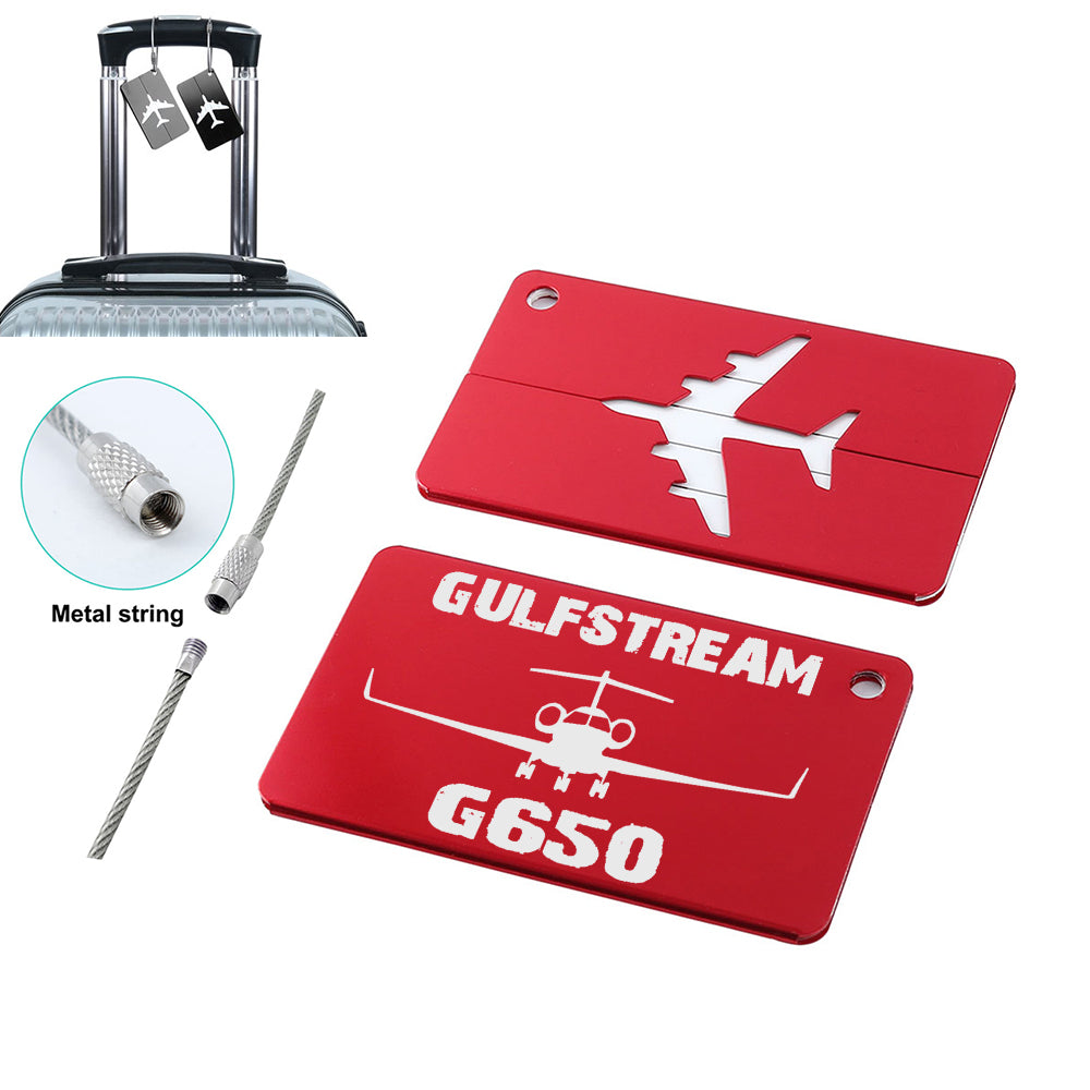 Gulfstream G650 & Plane Designed Aluminum Luggage Tags – Aviation Shop