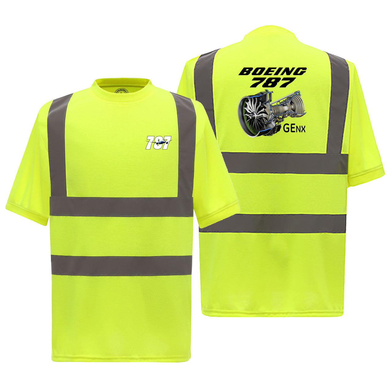 Boeing 787 & GENX Engine Designed Reflective T-Shirts – Aviation Shop