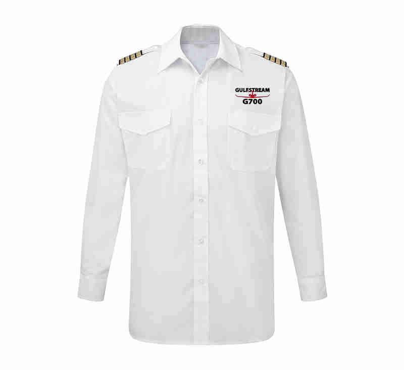 Amazing Gulfstream G700 Designed Long Sleeve Pilot Shirts – Aviation Shop