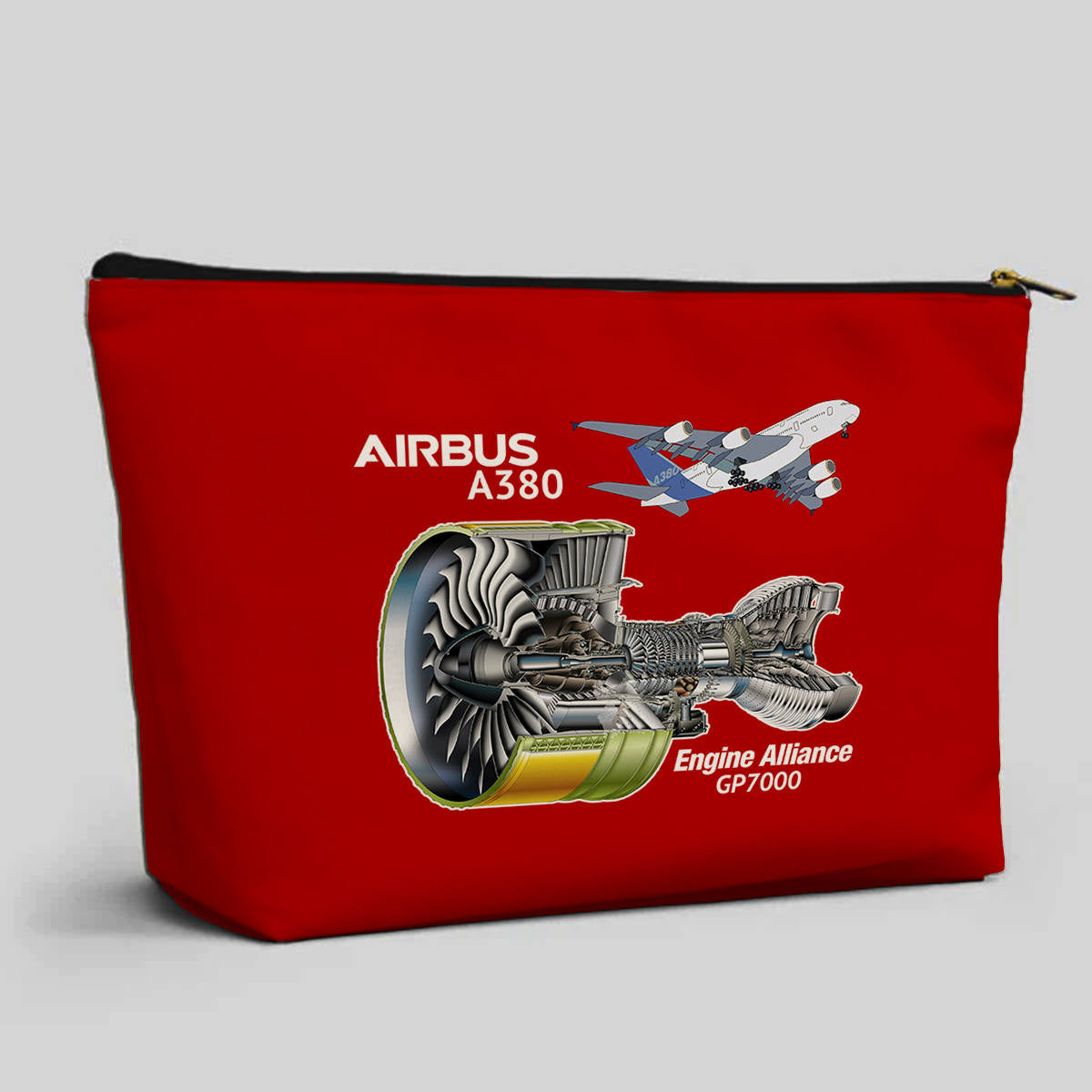 Airbus A380 & GP7000 Engine Designed Zipper Pouch – Aviation Shop