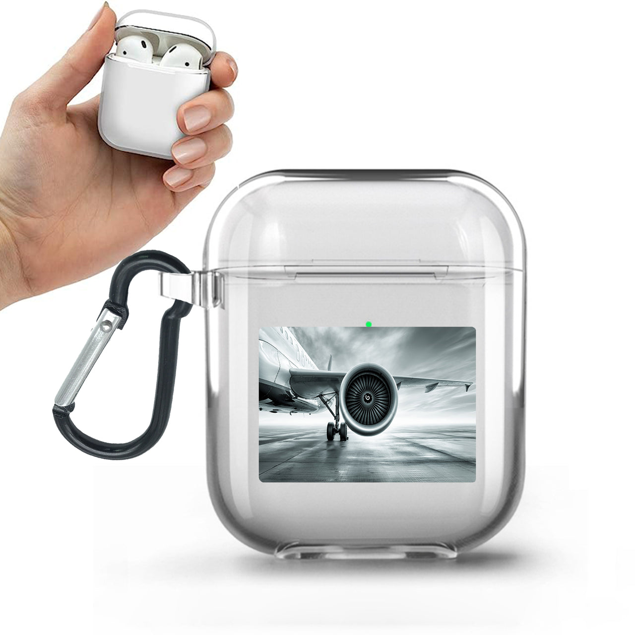 Super Cool Airliner Jet Engine Designed Transparent Earphone AirPods C ...