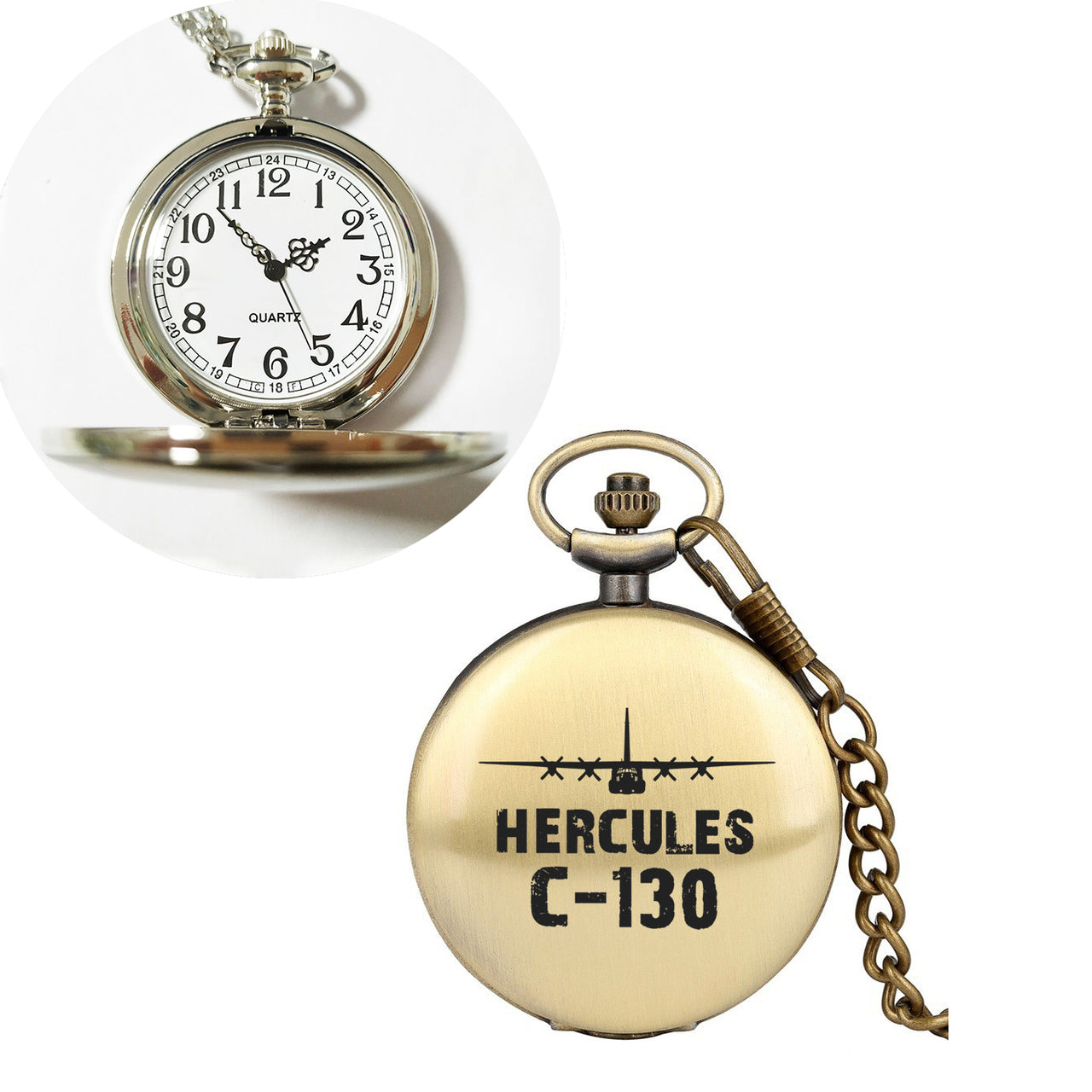 Hercules C-130 & Plane Designed Pocket Watches – Aviation Shop