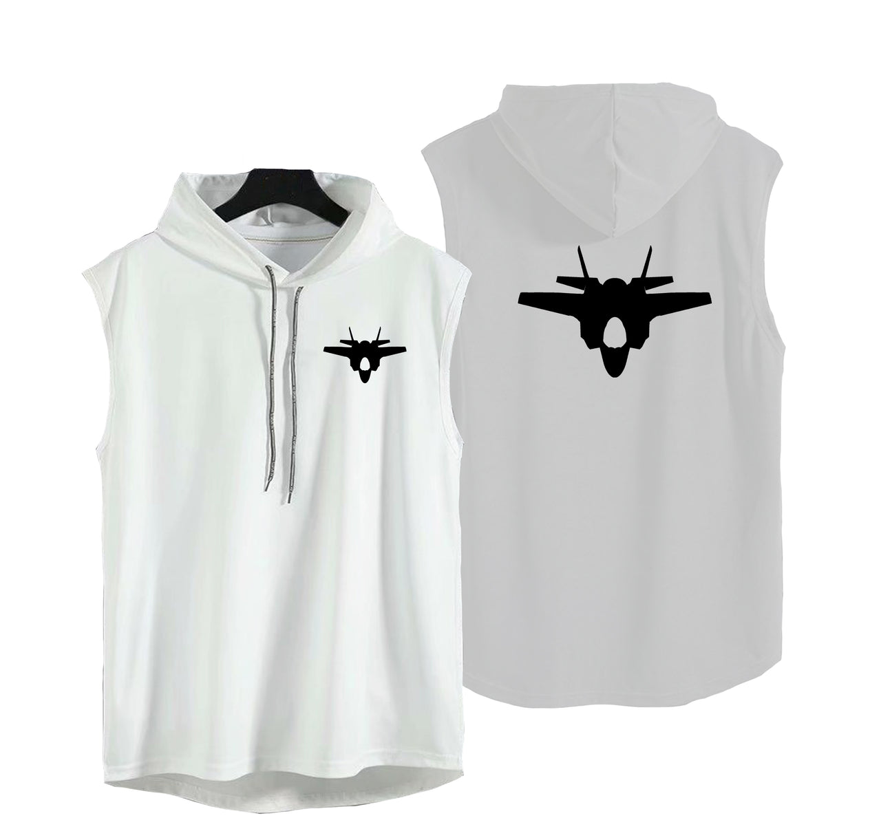 Lockheed Martin F-35 Lightning II Silhouette Designed Hooded Tank Tops ...