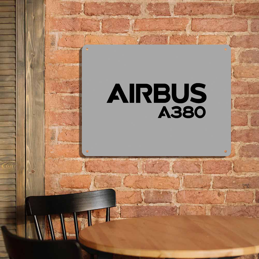 Airbus A380 & Text Printed Metal Sign – Aviation Shop