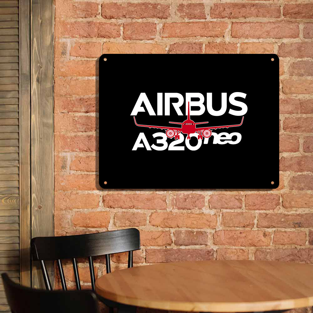 Amazing Airbus A320neo Printed Metal Sign – Aviation Shop