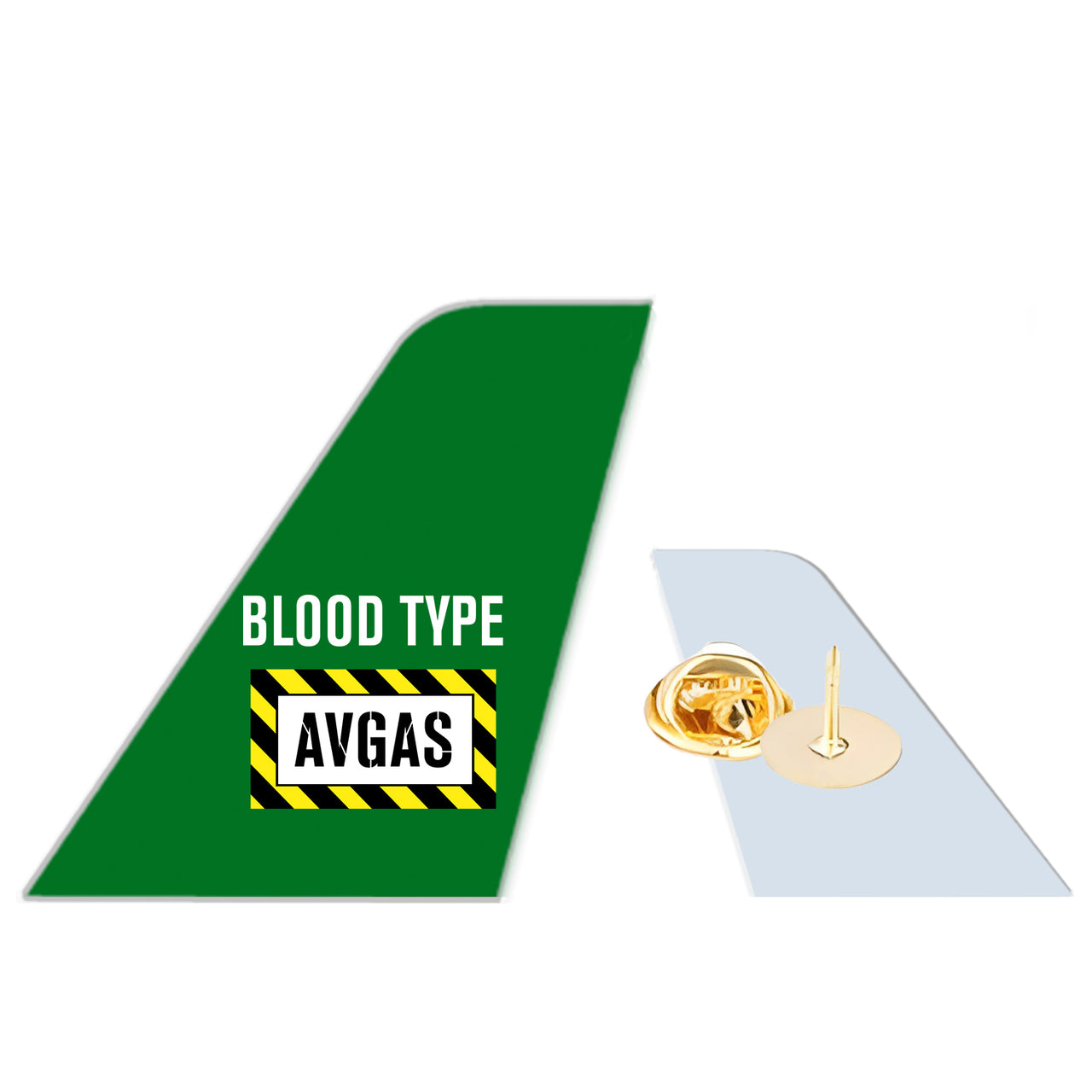 Blood Type AVGAS Designed Tail Shape Badges & Pins – Aviation Shop