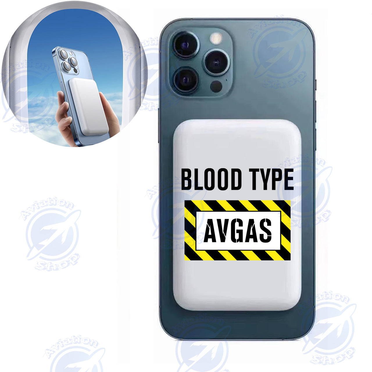 Blood Type AVGAS Designed MagSafe PowerBanks – Aviation Shop