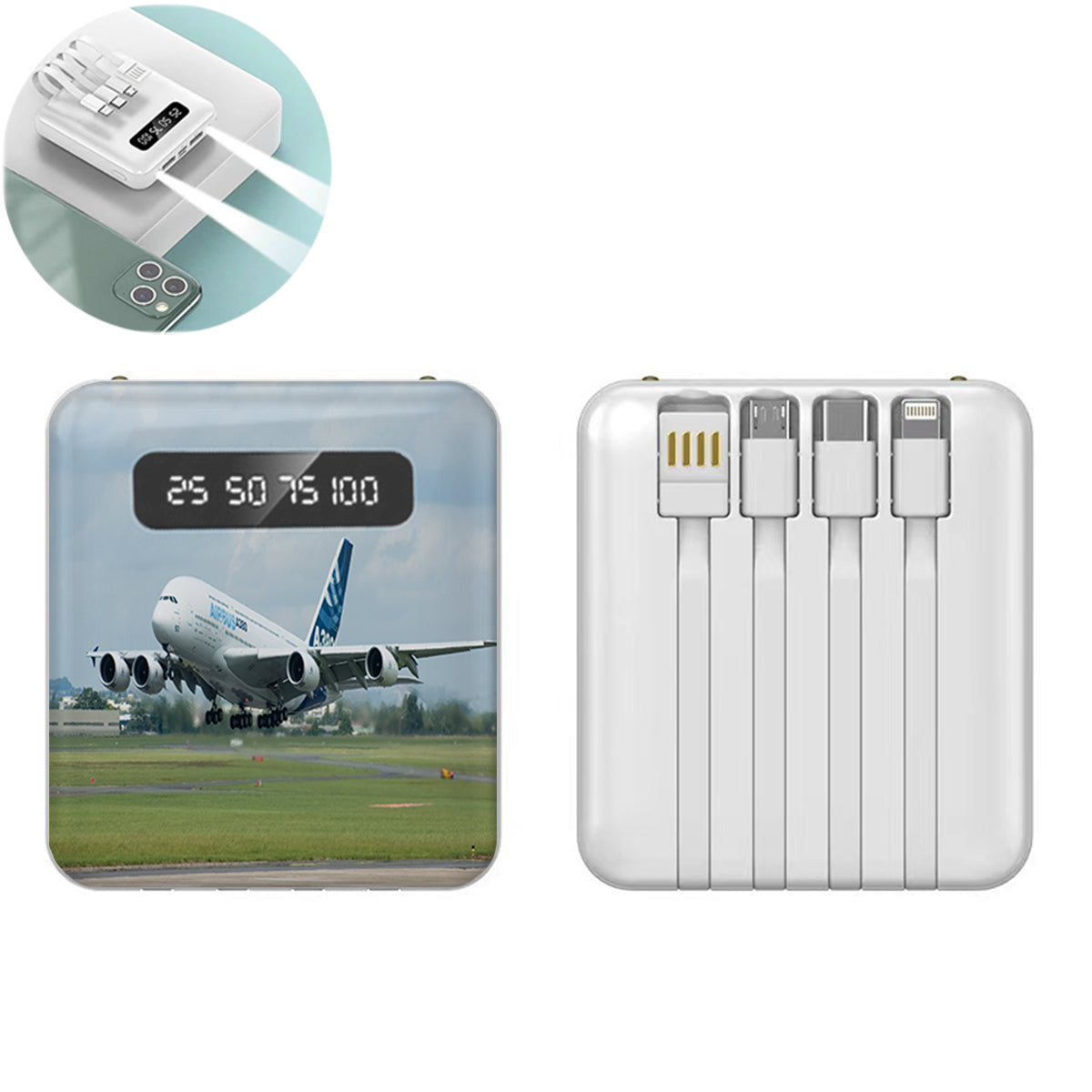 Departing Airbus A380 with Original Livery Designed 10000mAh Quick Cha ...