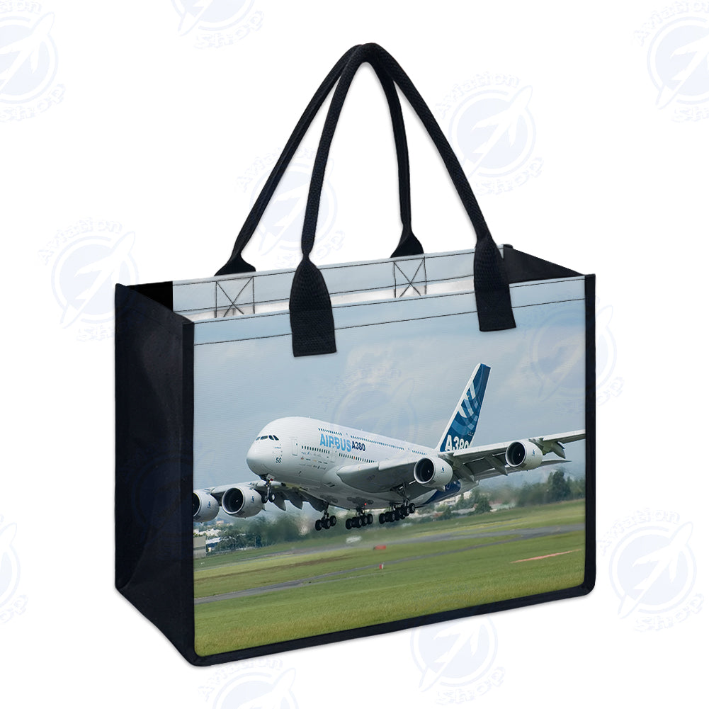 Departing Airbus A380 with Original Livery Designed Special Canvas Bag ...
