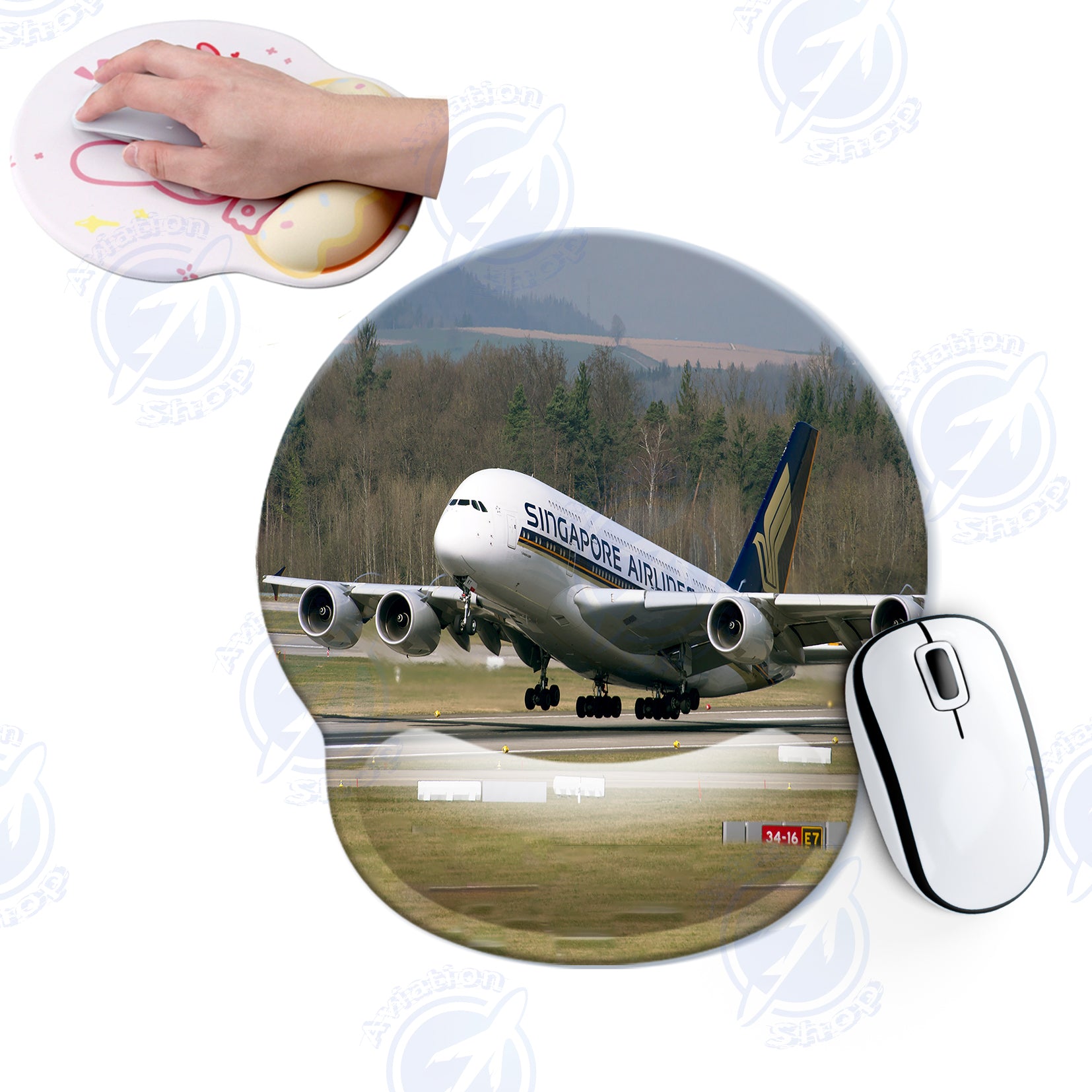 Departing Singapore Airlines A380 Designed Ergonomic Mouse Pads ...