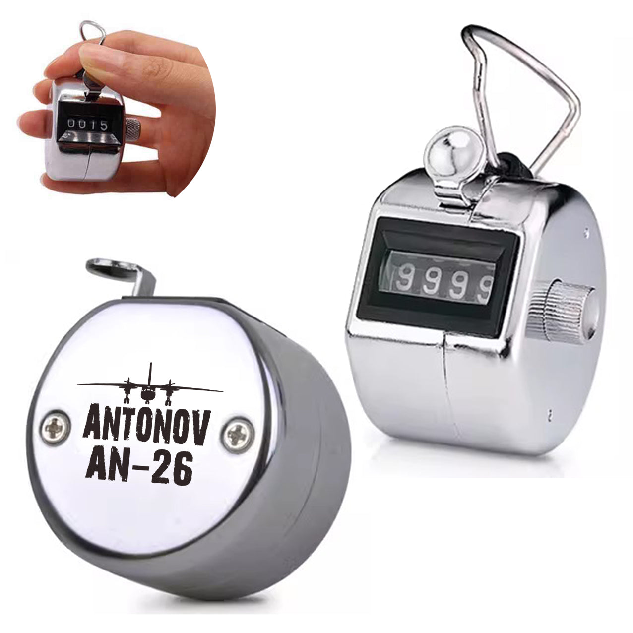 Antonov AN-26 & Plane Designed Metal Handheld Counters – Aviation Shop