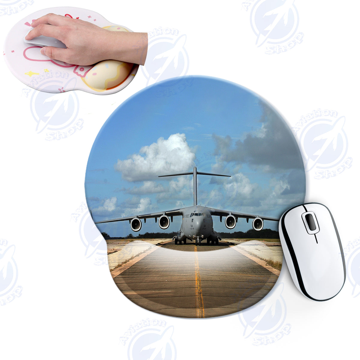 Face to Face with Military Cargo Airplane Designed Ergonomic Mouse Pad ...