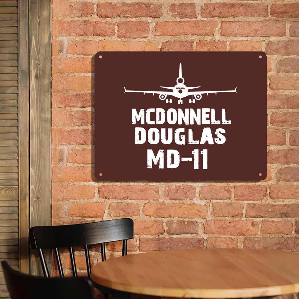 McDonnell Douglas MD-11 & Plane Printed Metal Sign – Aviation Shop