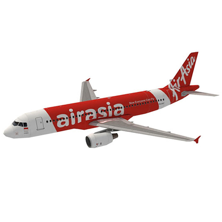 AirAsia A320-200 Papercraft 3D Paper Model Stereo Handmade Drawings ...