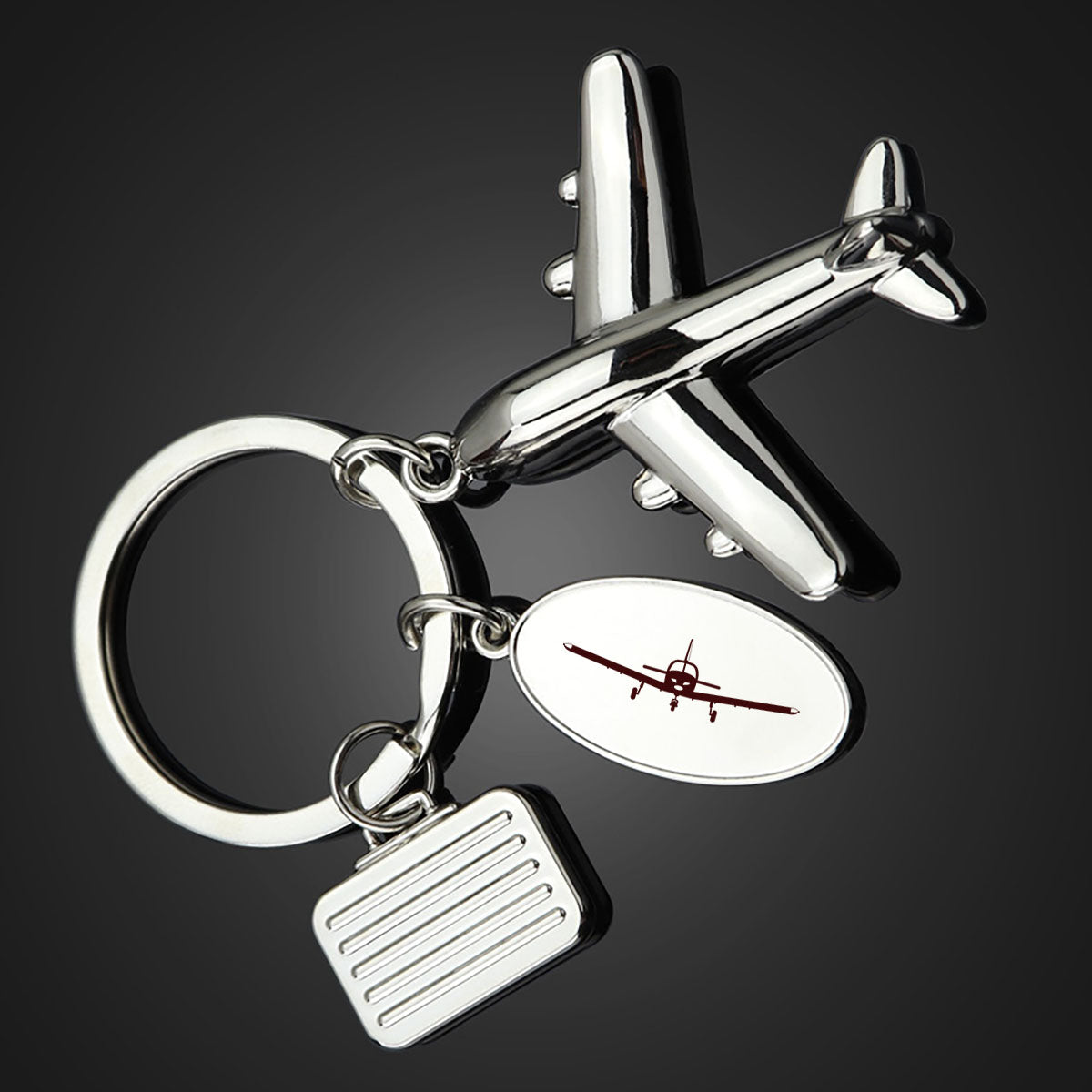 Piper PA28 Silhouette Plane Designed Suitcase Airplane Key Chains ...