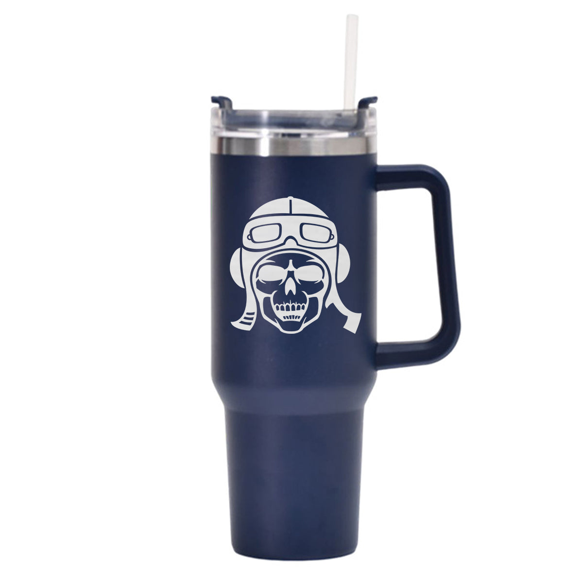 Skeleton Pilot Designed 40oz Stainless Steel Car Mug With Holder ...