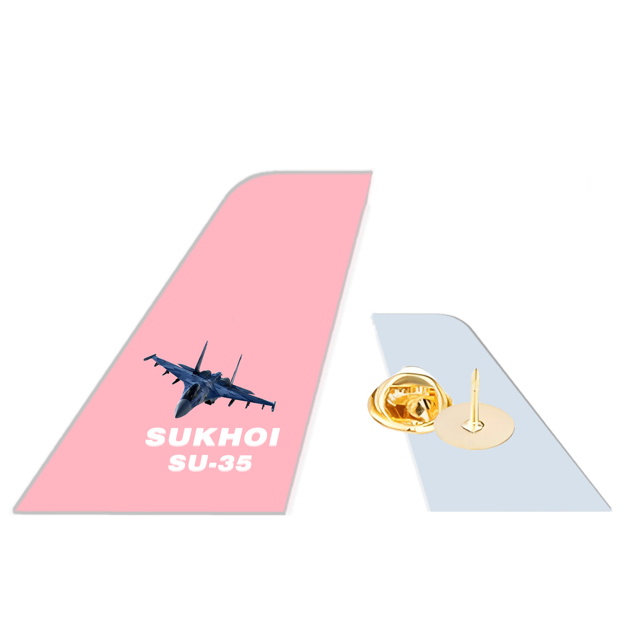The Sukhoi SU-35 Designed Tail Shape Badges & Pins – Aviation Shop