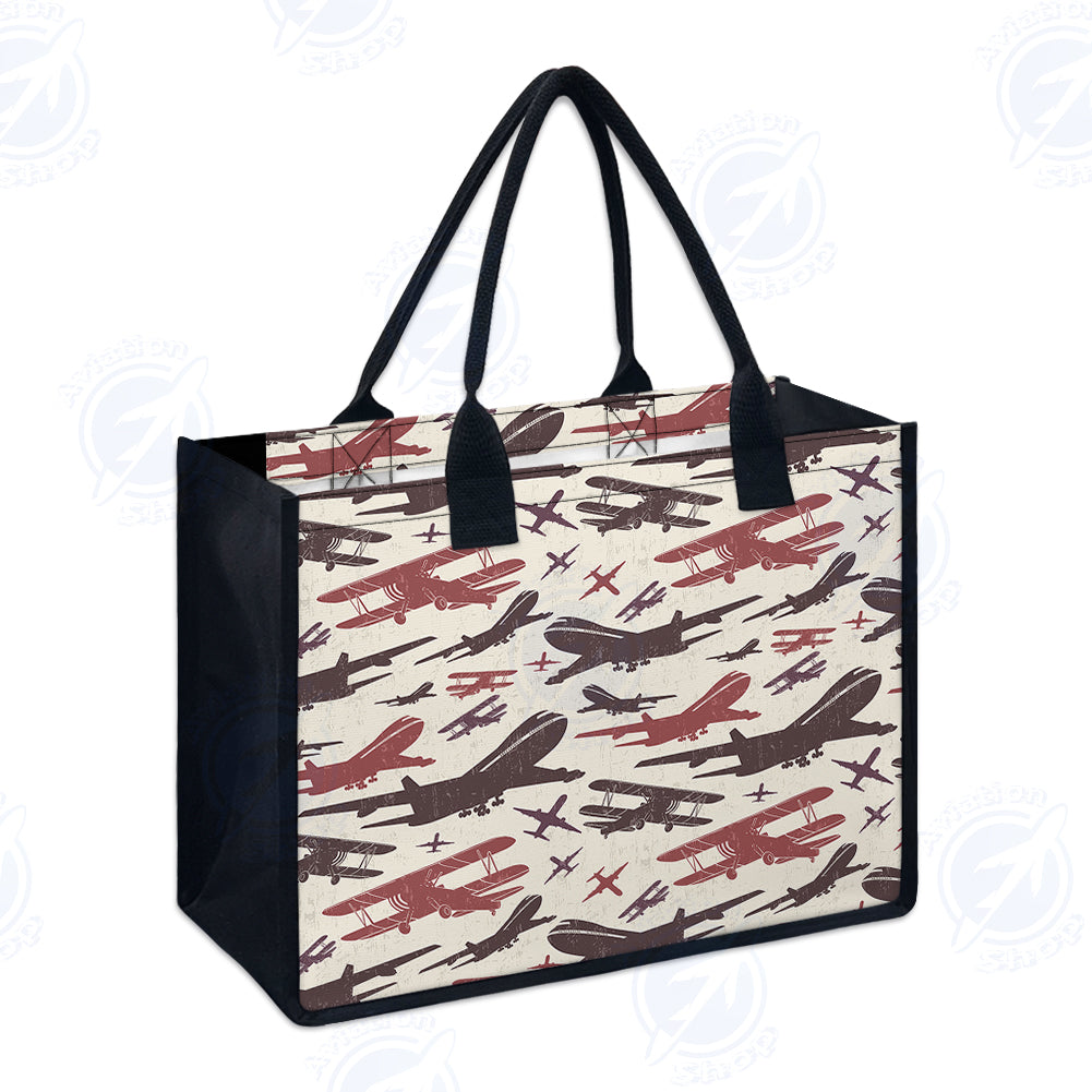 Vintage & Jumbo Airplanes Designed Special Canvas Bags – Aviation Shop