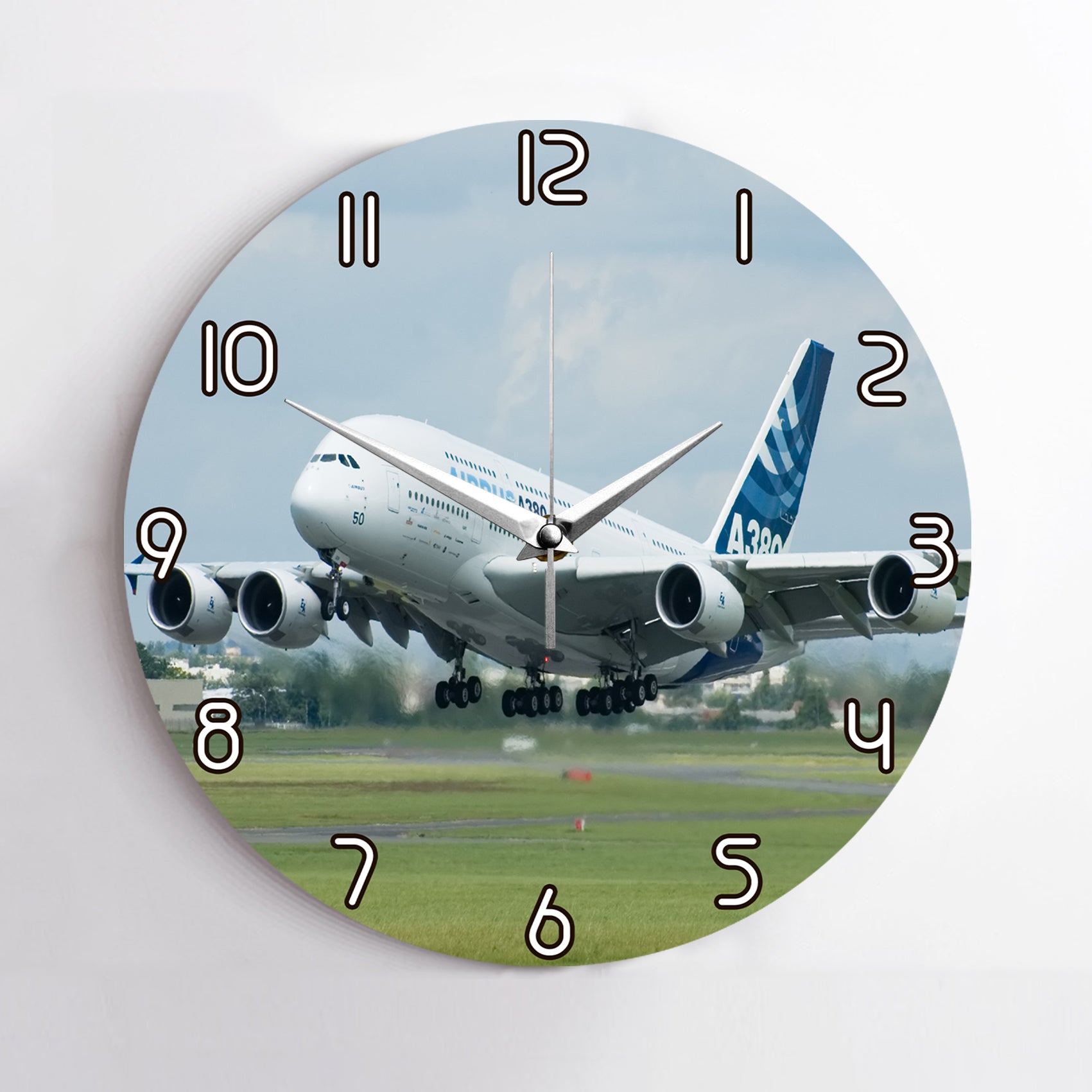 Departing Airbus A380 with Original Livery Designed Wall Clocks ...