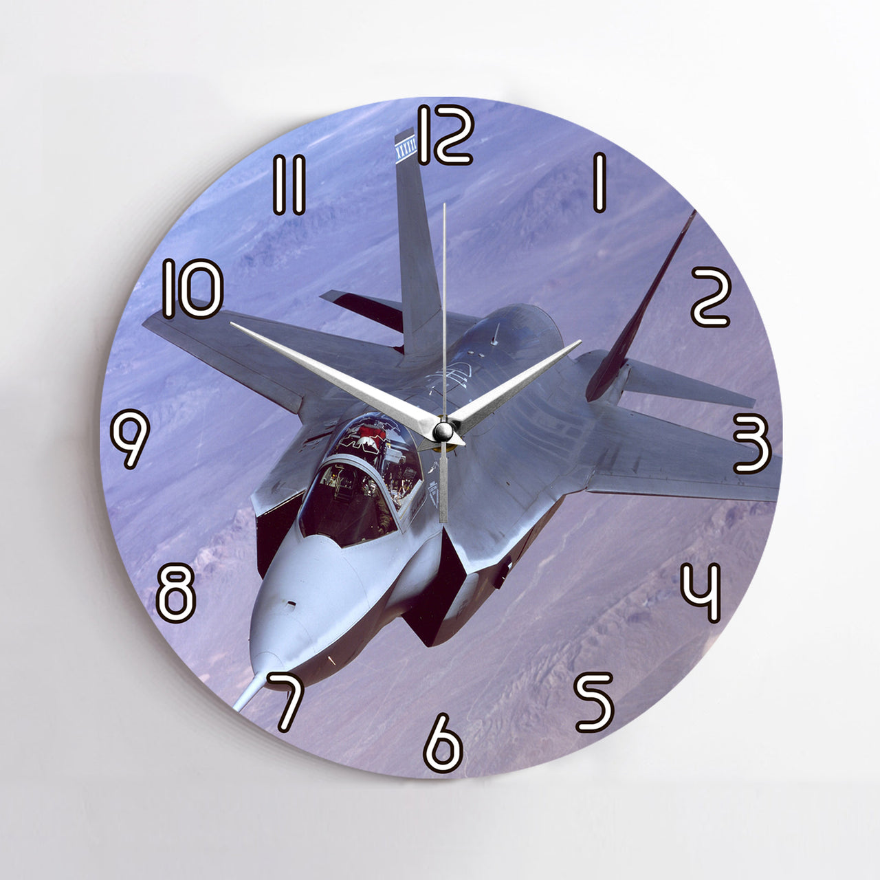 Fighter Jet 35 Captured in the Air Designed Wall Clocks – Aviation Shop