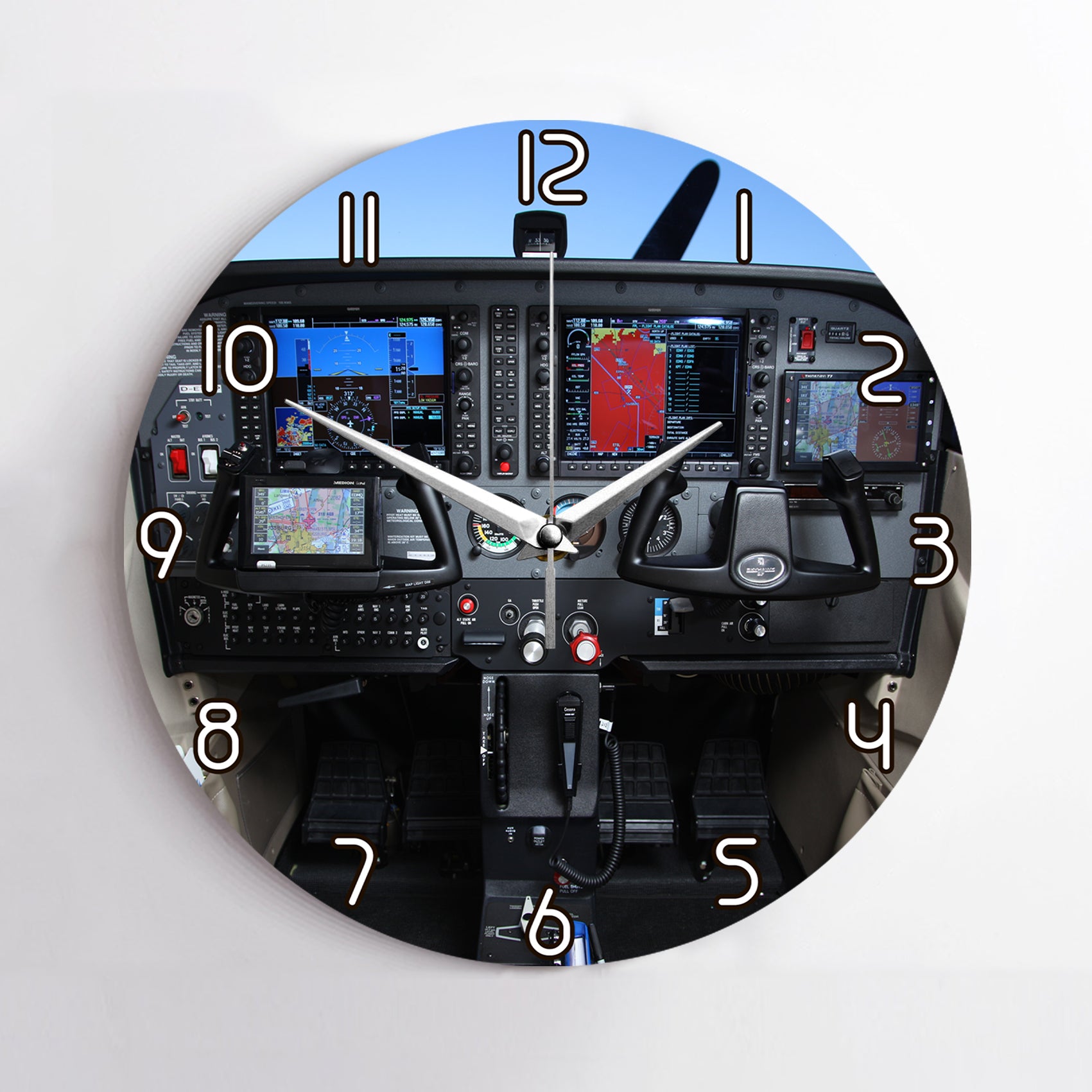 Cessna 172 Cockpit Printed Wall Clocks – Aviation Shop