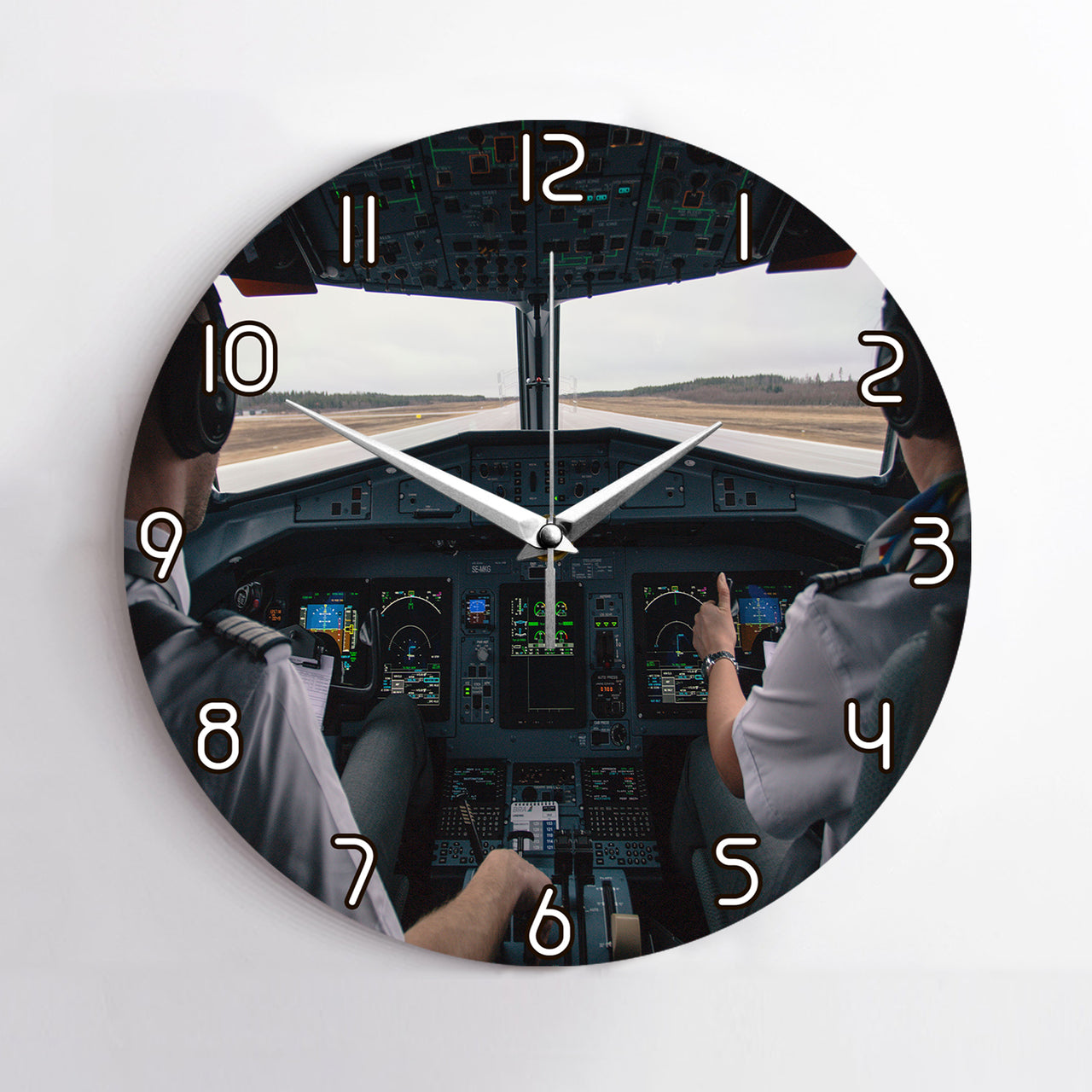 Departing Aircraft's Cockpit Designed Wall Clocks – Aviation Shop