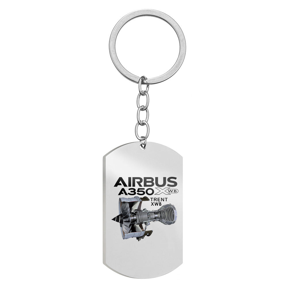Airbus A350 & Trent Wxb Engine Designed Stainless Steel Key Chains (Do ...