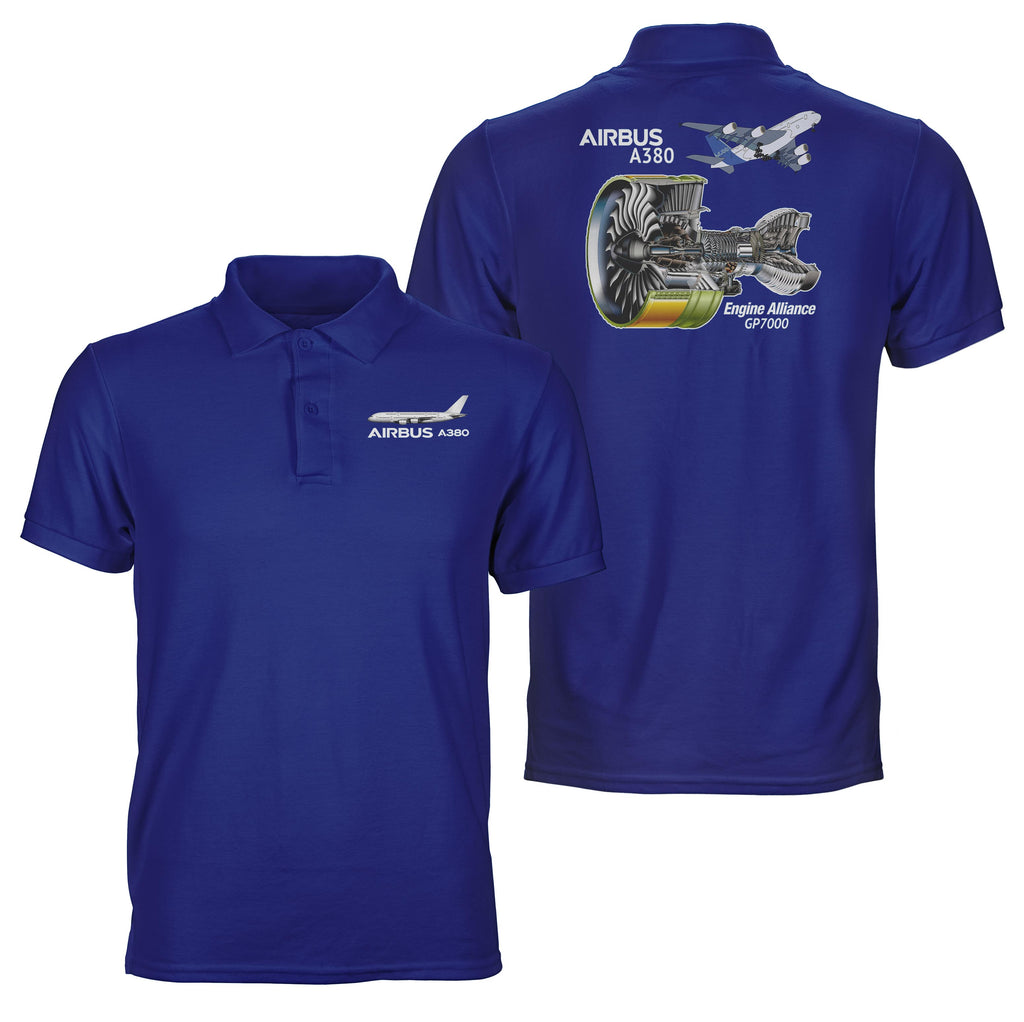 Airbus A380 & GP7000 Engine Designed Double Side Polo T-Shirts ...