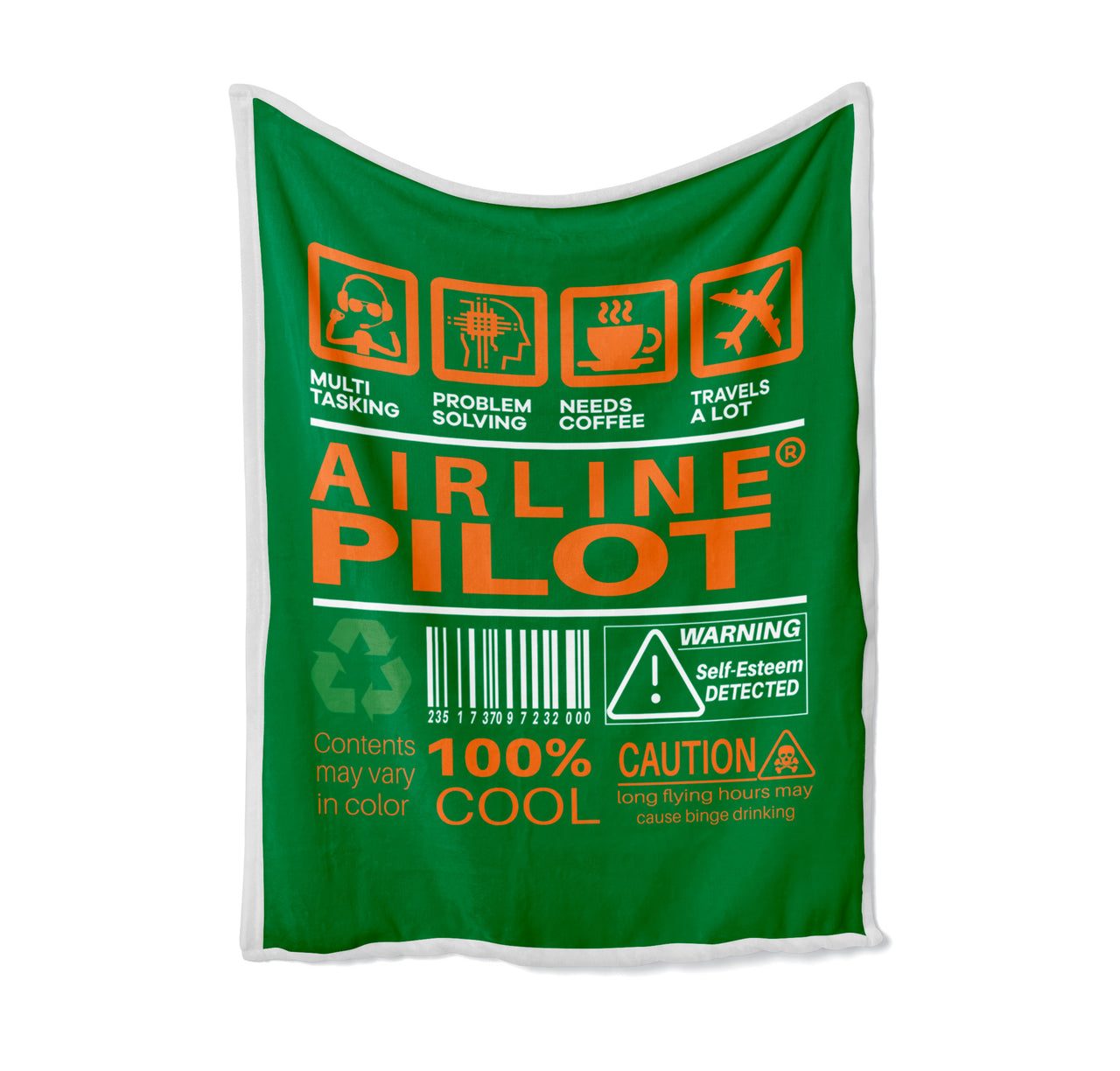 Airline Pilot Label Designed Bed Blankets & Covers – Aviation Shop