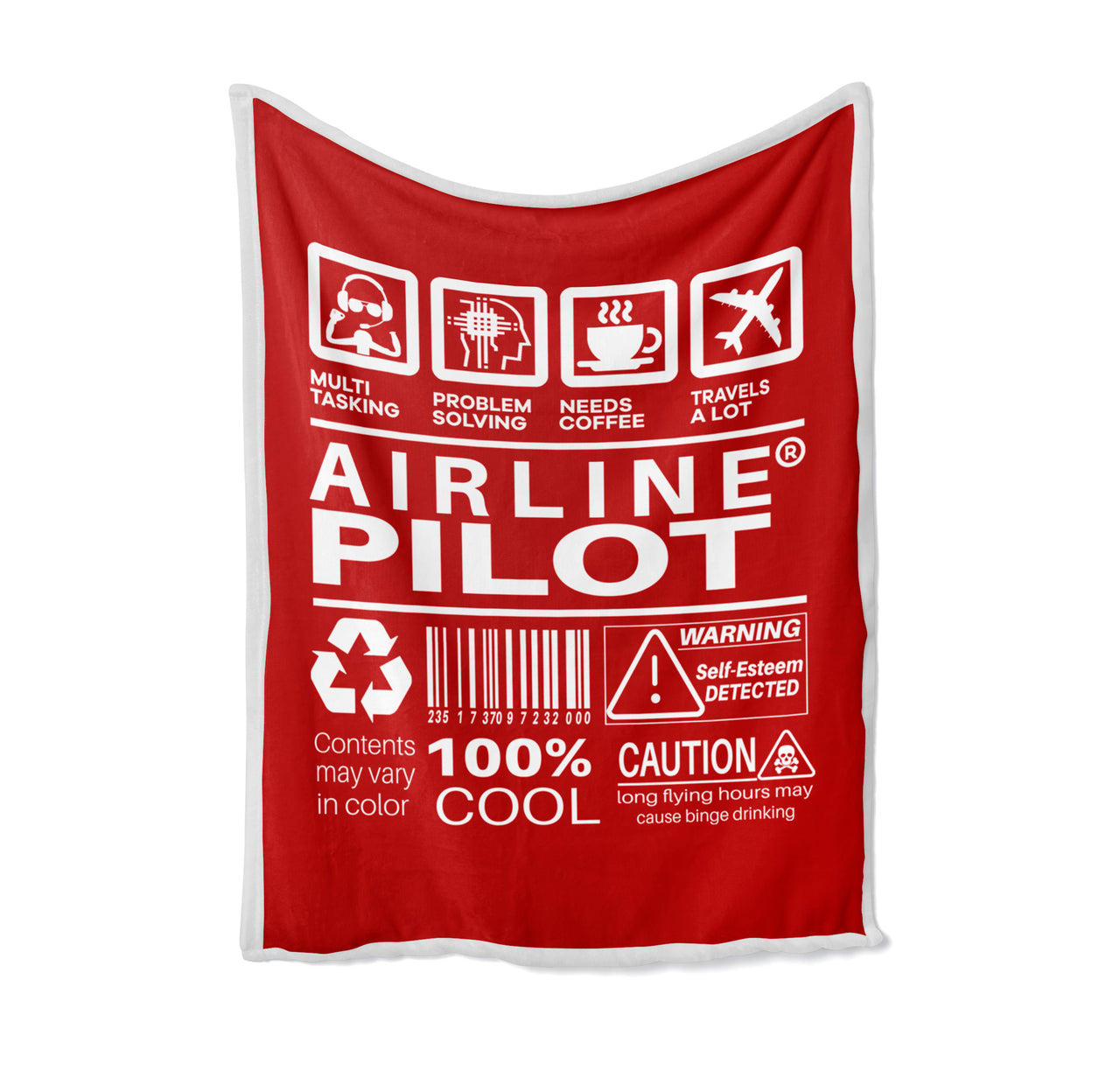 Airline Pilot Label Designed Bed Blankets & Covers – Aviation Shop
