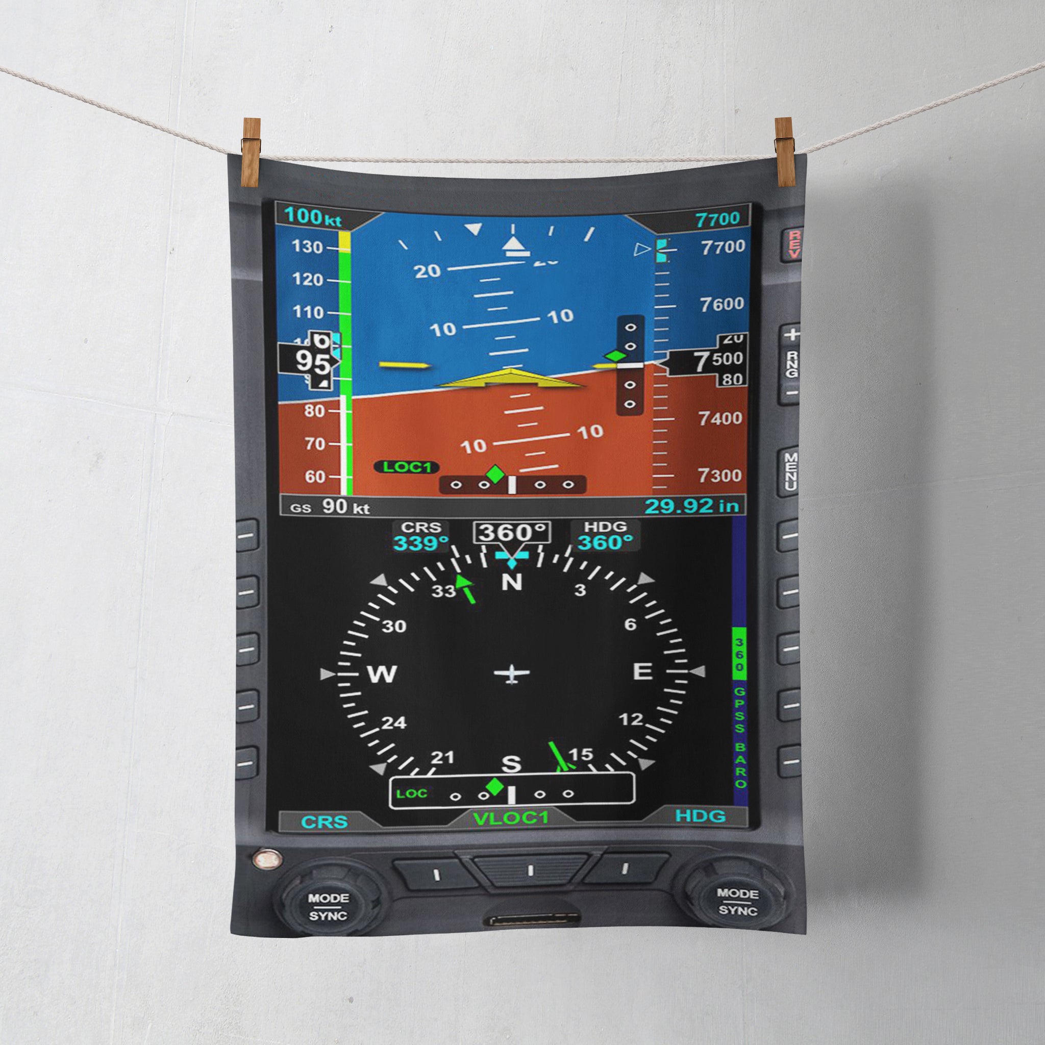 Airplane Primary Flight Display & HSI Designed Towels – Aviation Shop
