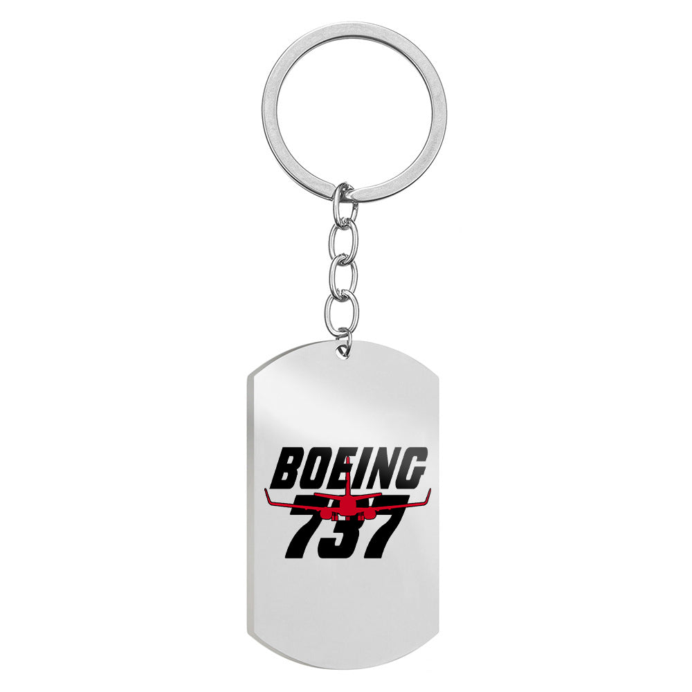 Amazing Boeing 737 Designed Stainless Steel Key Chains (Double Side ...