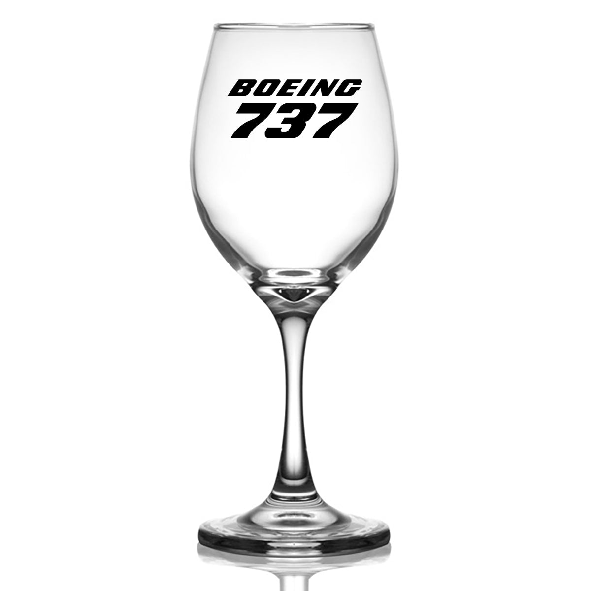 Boeing 737 & Text Designed Wine Glasses – Aviation Shop