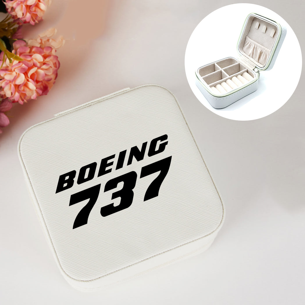 Boeing 737 & Text Designed Leather Jewelry Boxes – Aviation Shop