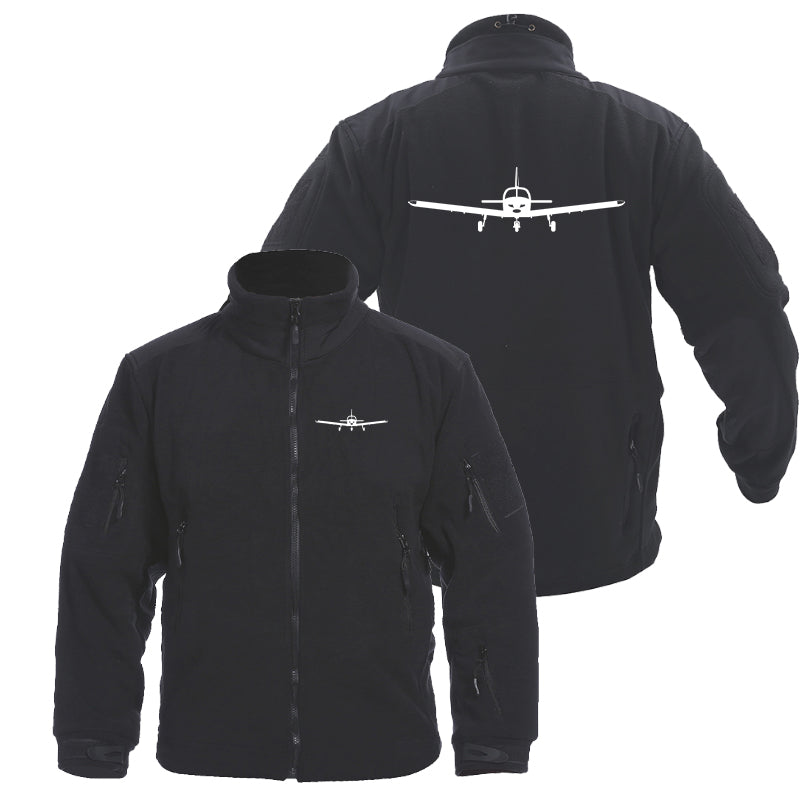 Piper PA28 Silhouette Plane Designed Fleece Military Jackets (Customiz ...
