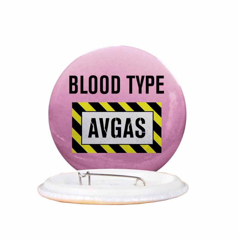 Blood Type AVGAS Designed Pins – Aviation Shop