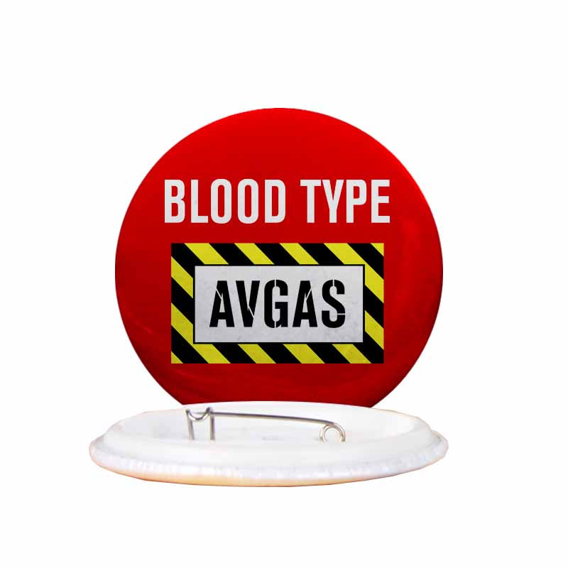 Blood Type AVGAS Designed Pins – Aviation Shop