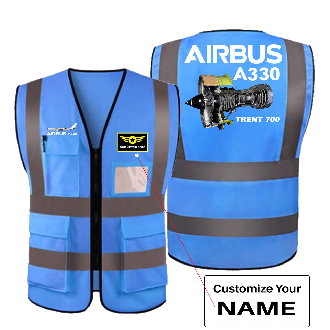 Airbus A330 & Trent 700 Engine Designed Reflective Vests – Aviation Shop