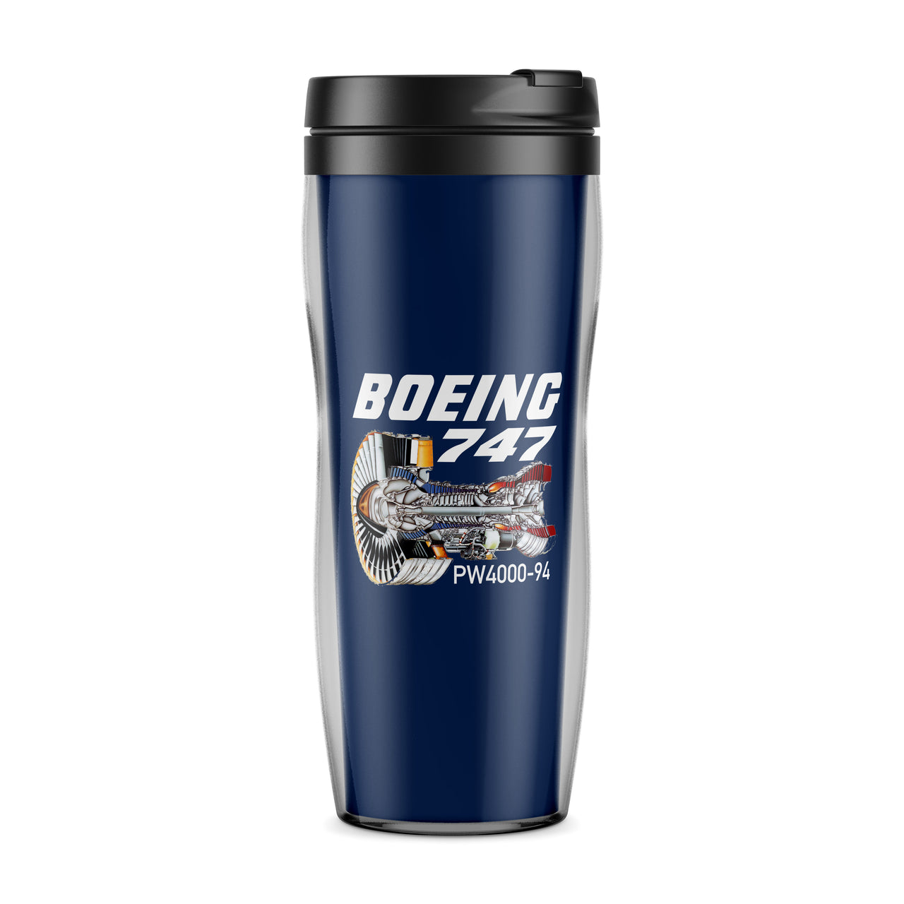 Boeing 747 & PW4000-94 Engine Designed Plastic Travel Mugs – Aviation Shop