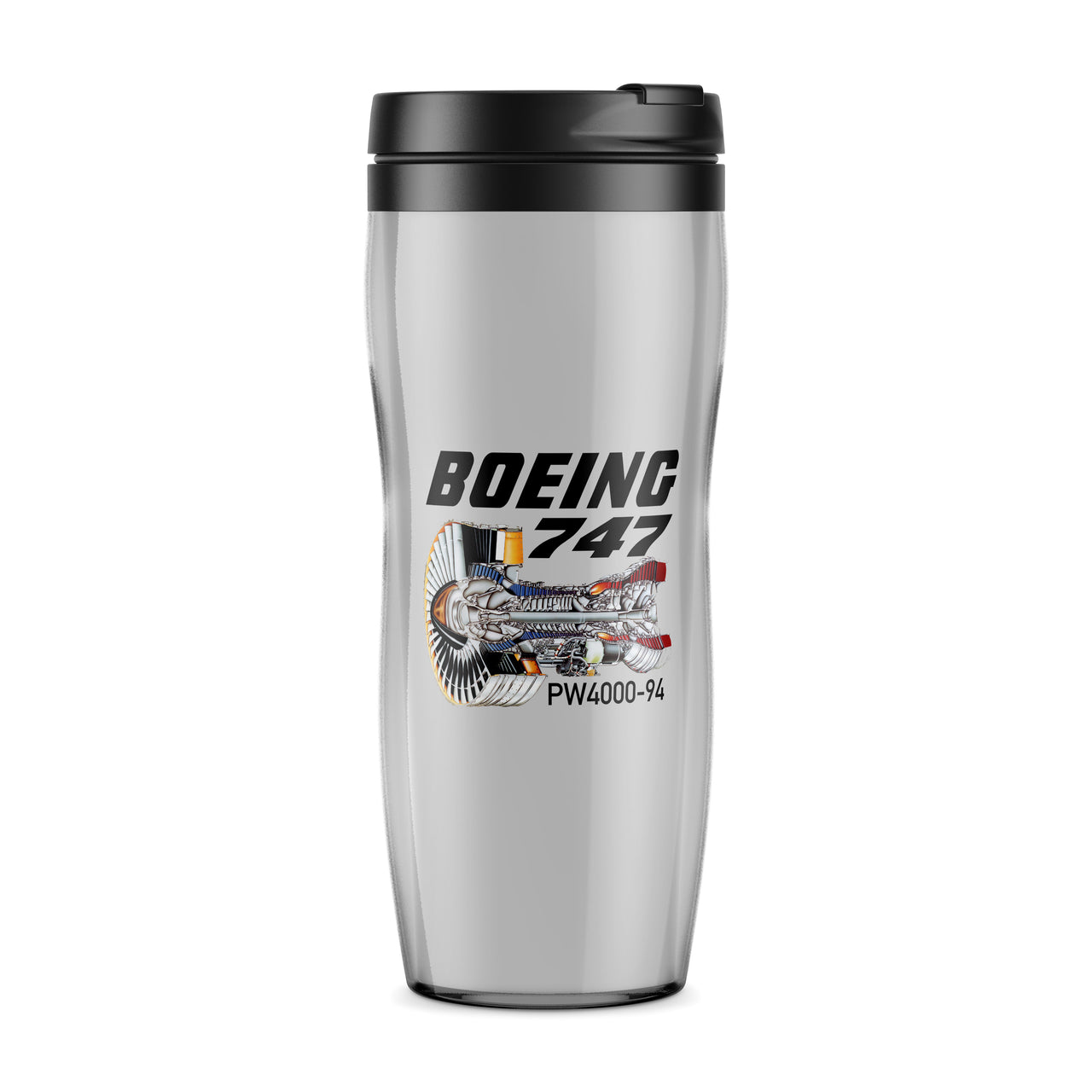 Boeing 747 & PW4000-94 Engine Designed Plastic Travel Mugs – Aviation Shop