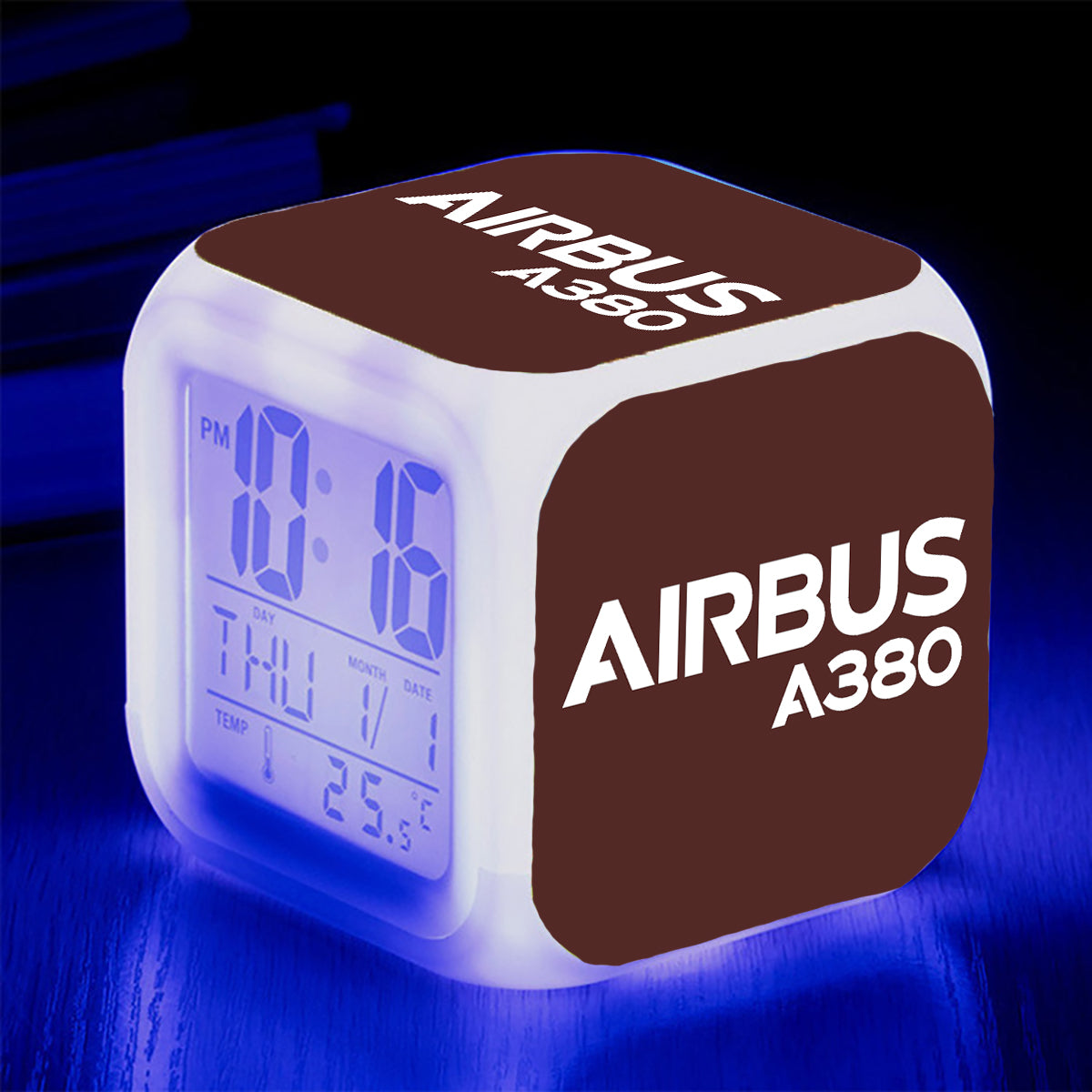 Airbus A380 & Text Designed "7 Colour" Digital Alarm Clock – Aviation Shop