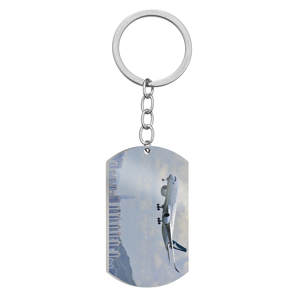 Cathay Pacific Airbus A350 Designed Stainless Steel Key Chains (Double ...