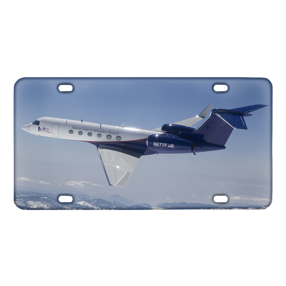 Cruising Gulfstream Jet Designed Metal (License) Plates – Aviation Shop
