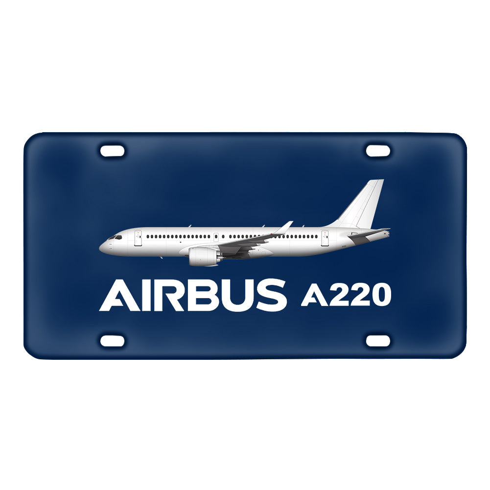 The Airbus A220 Designed Metal (License) Plates – Aviation Shop
