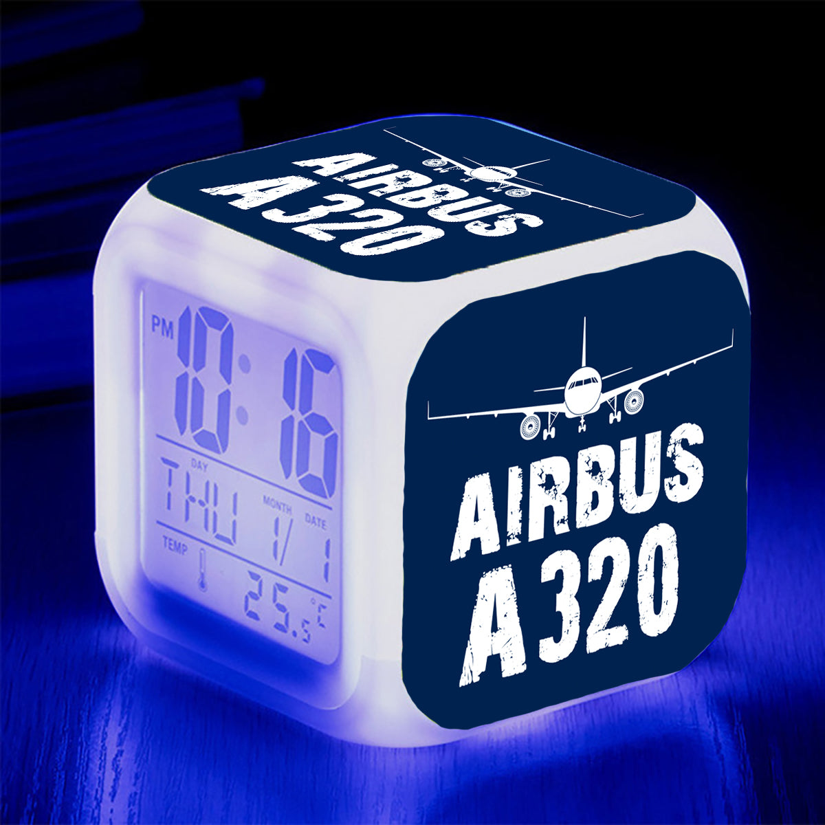 Airbus A320 & Plane Designed "7 Colour" Digital Alarm Clock – Aviation Shop