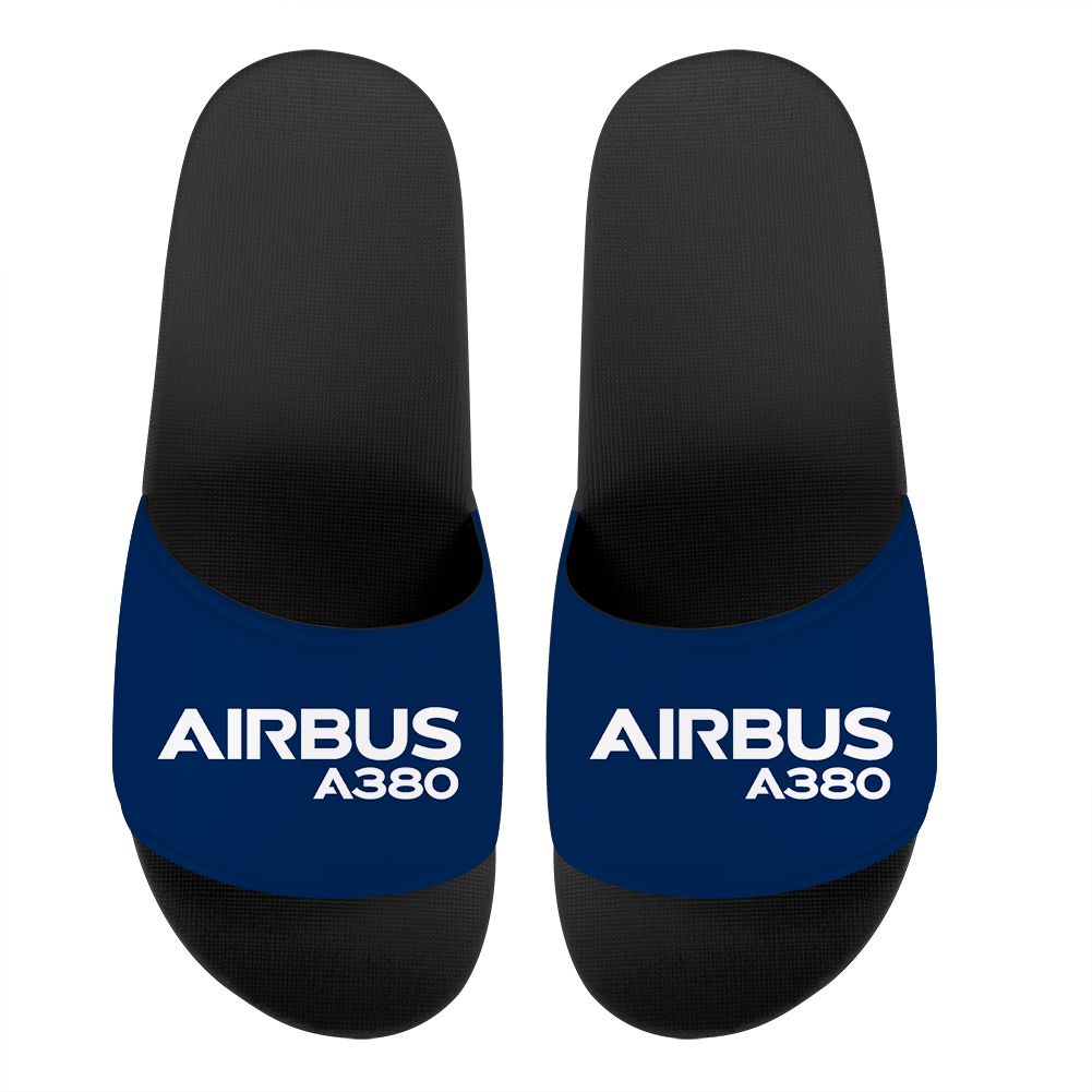 Airbus A380 & Text Designed Sport Slippers – Aviation Shop