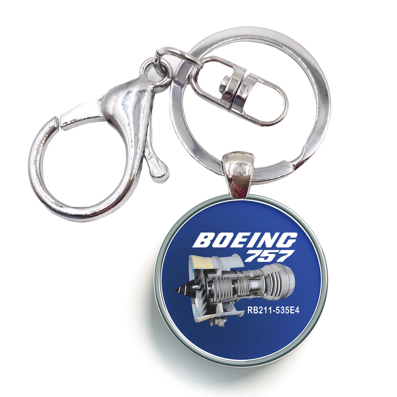 Boeing 757 & Rolls Royce Engine (RB211) Designed Circle Key Chains ...