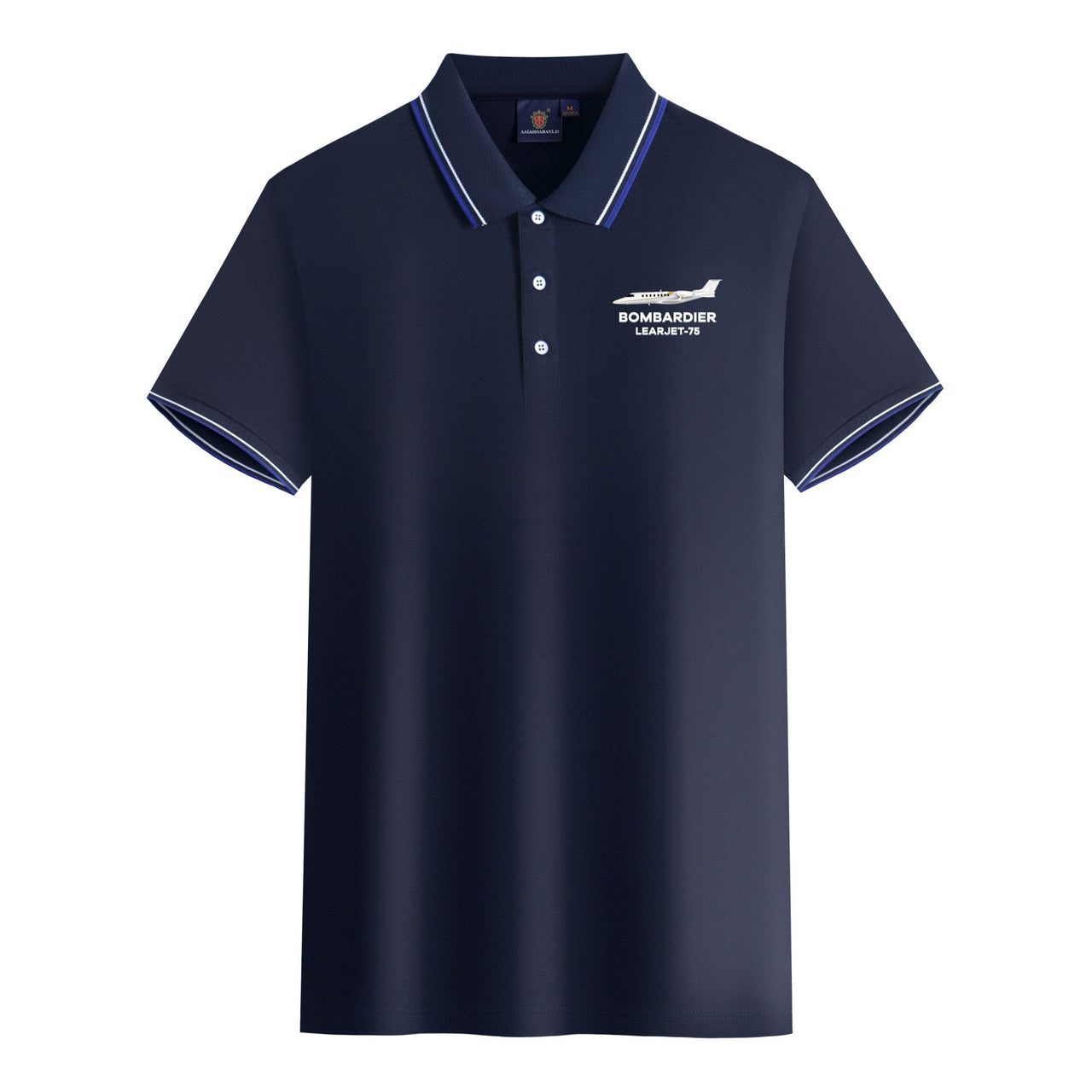 The Bombardier Learjet 75 Designed Stylish Polo T-Shirts – Aviation Shop